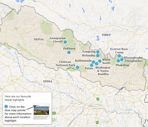 Places to visit in Nepal. Nepal highlights and best places to visit