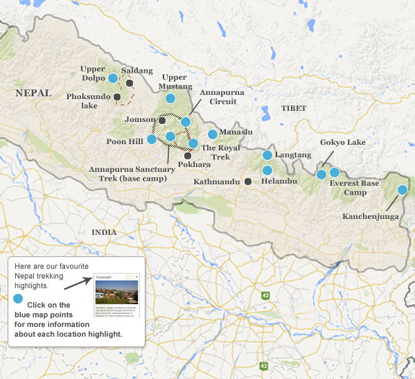 Best treks in Nepal. Nepal trekking itineraries and best places to trek