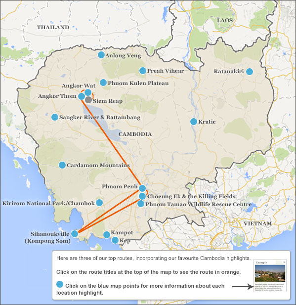 Cambodia highlights. Cambodia highlights and travel itineraries