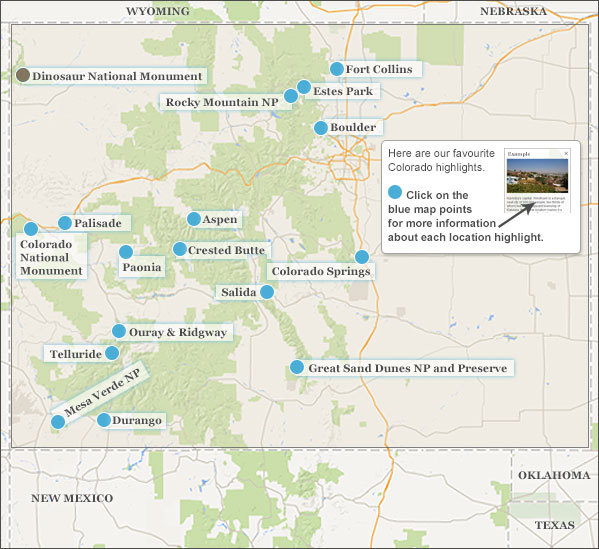 Tourist Map Of Colorado