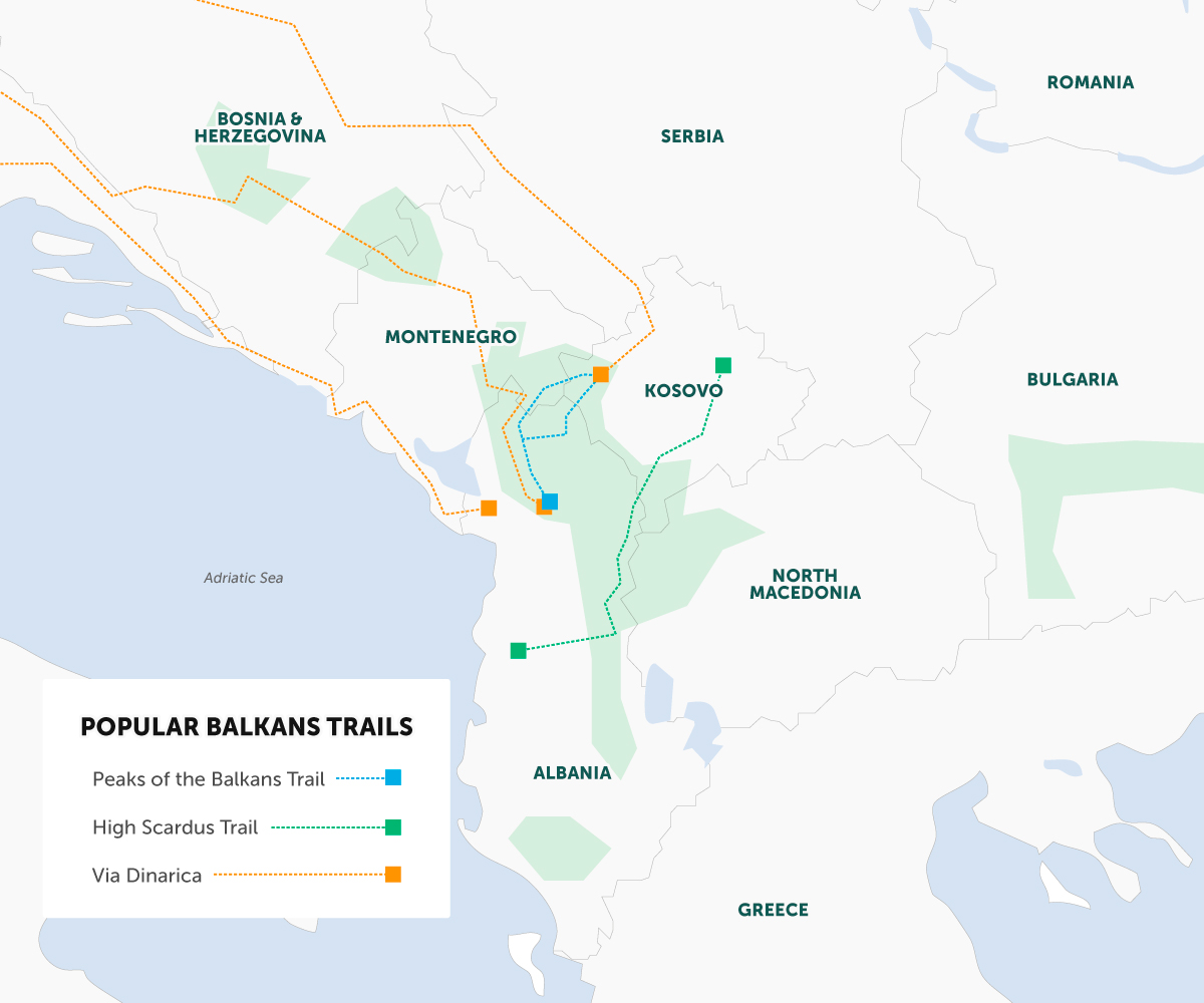 Walking holidays in the Balkans