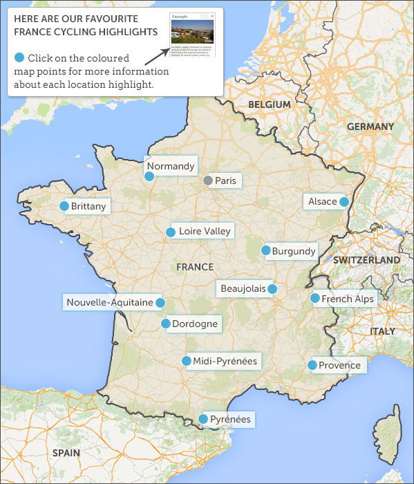 Where to cycle in France. Helping Dreamers Do
