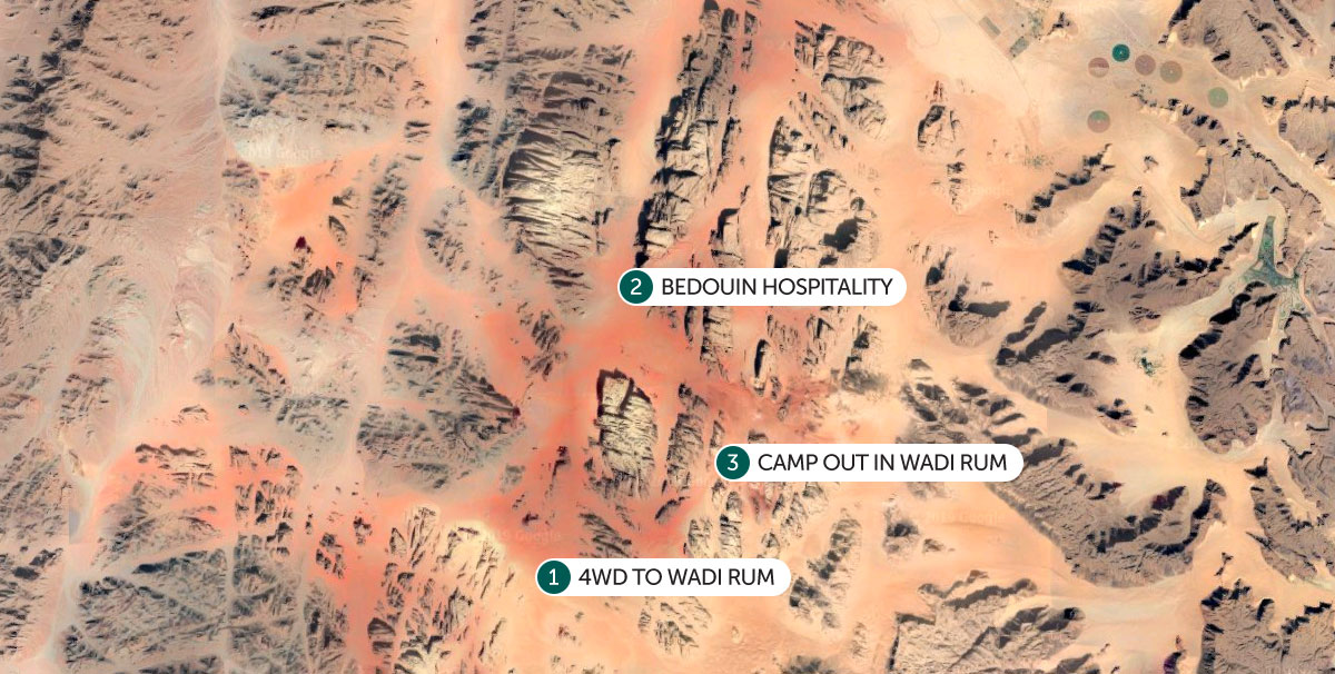 Petra & Wadi Rum map & highlights