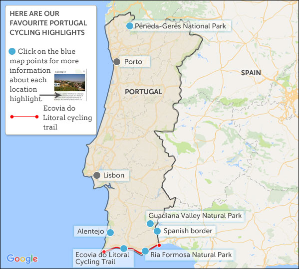 Portugal cycling routes. Helping Dreamers Do.
