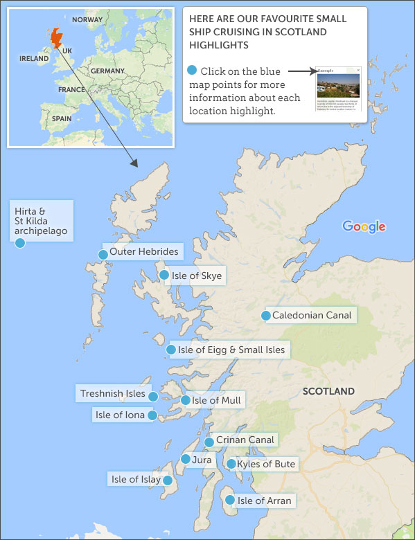 Where to go on a Scotland small ship cruise