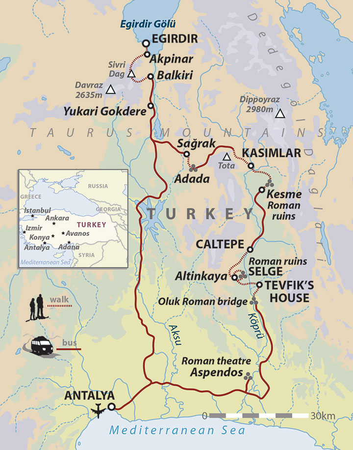Taurus Mountains Map Map Showing The Spring Of Goliath And The